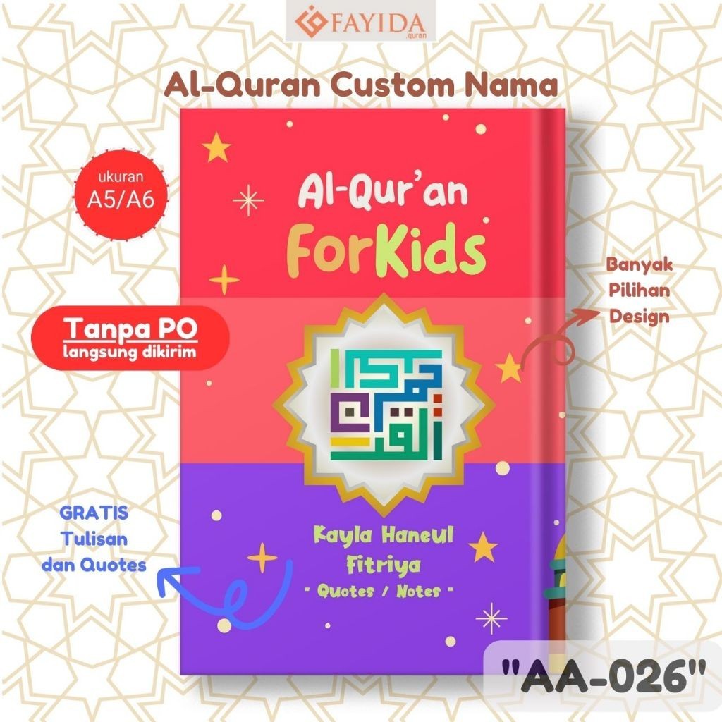 Jual Fayida - Al Quran Custom Madrasah Dan Ucapan Latin Perkata Besar ...