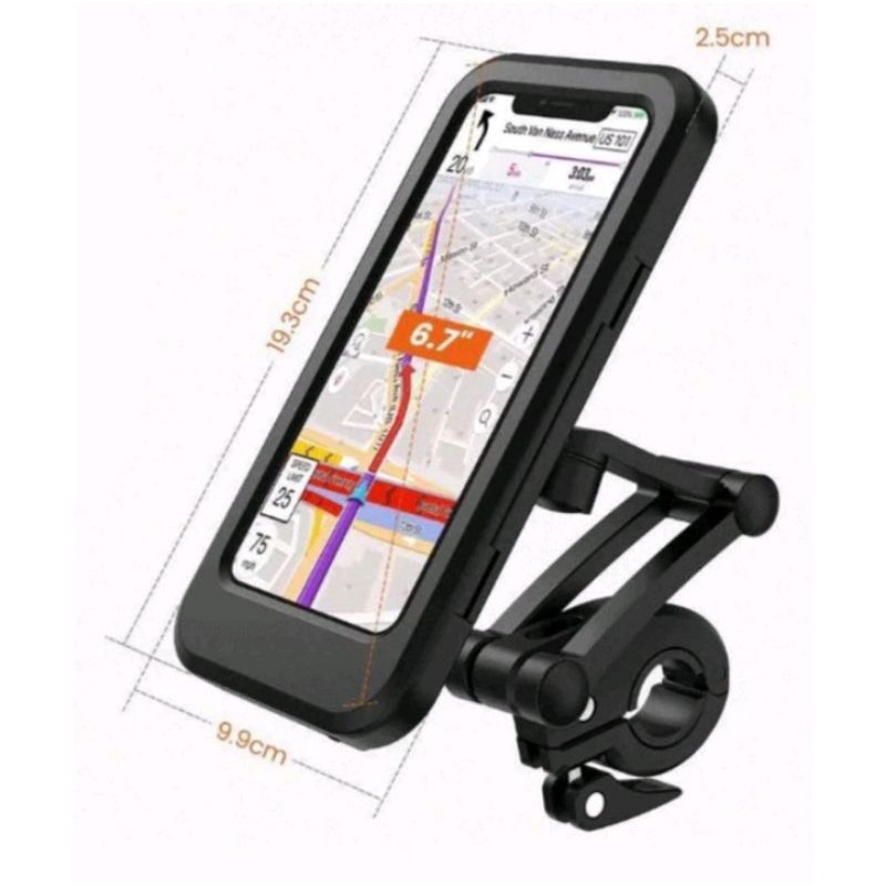 Jual HM 18 PHONE HOLDER MOTOR WATERPROOF Tempat dudukan Hp Anti Air standa handphone STANG ...