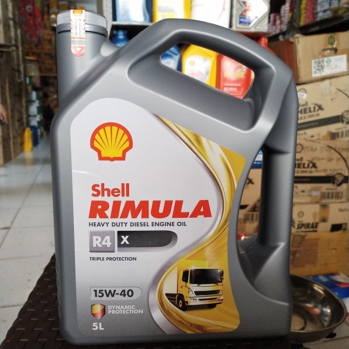 Jual Oli Shell Helix Rimula R4 Sae 15W-40 5Liter Original 100% Barcode ...