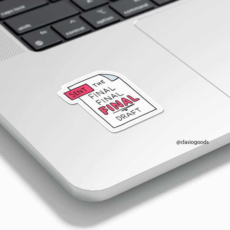 Jual Sticker Tempel "Send The Final Drafts" | Shopee Indonesia