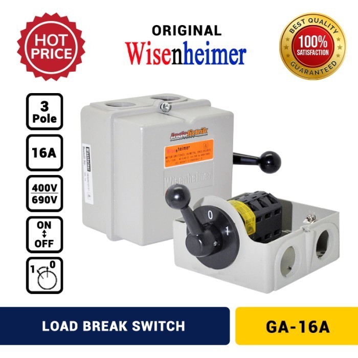 Jual Load Break Switch / LBS 3Pole 16Ampere GA 16A On-Off + Box ...