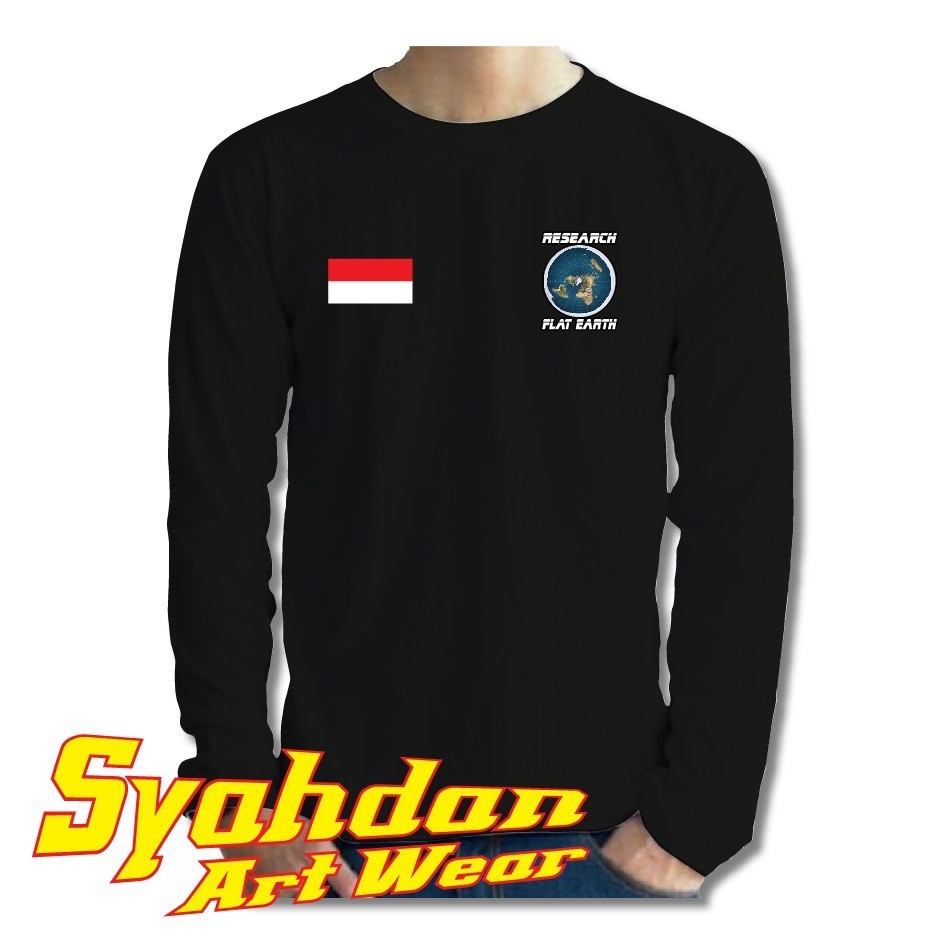 Jual BAJU KAOS RESEARCH FLAT EART PRINT LOGO DADA BENDERA PANJANG 2 ...