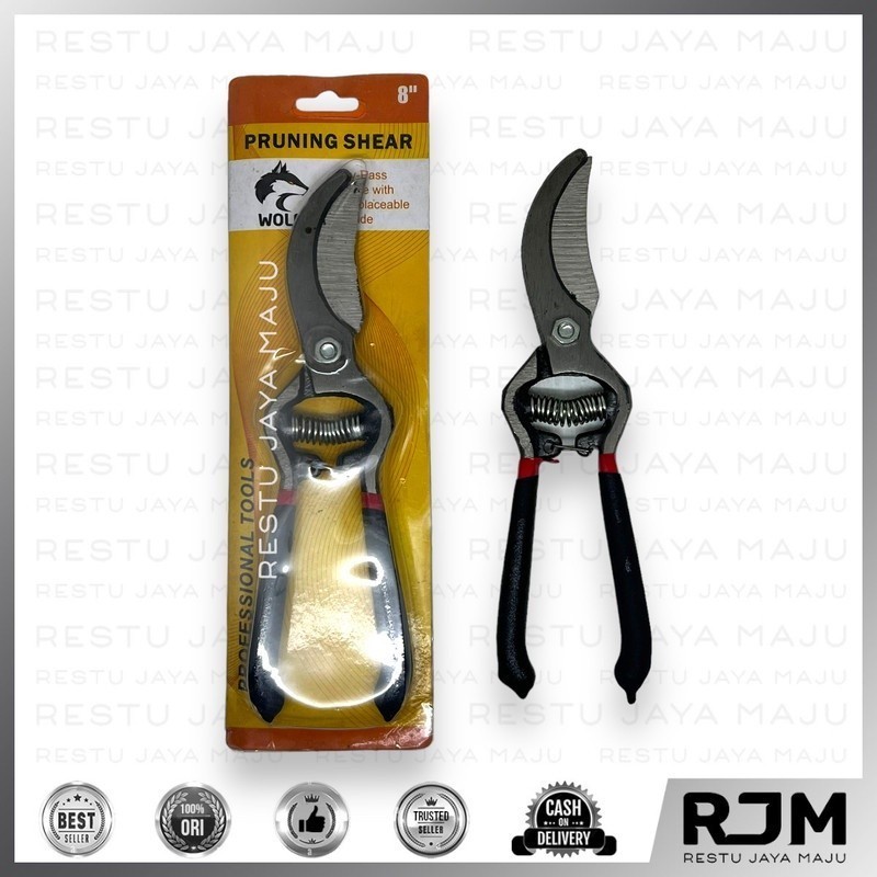 Jual WOLF Gunting Dahan 8 " inch Bunga Ranting Tanaman Pohon Kebun ...
