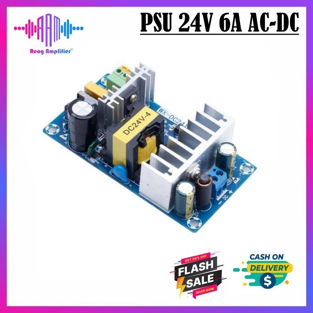 Jual MODULE MODUL SWITCHING POWER SUPPLY SMPS PSU 24V 6A AC-DC AC - DC ADAPTOR ADAPTER PCB BOARD ...