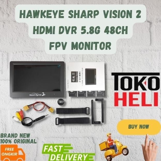 Jual Hawkeye Sharp Vision 2 HDMI DVR 5.8G 48CH FPV Monitor | Shopee Indonesia