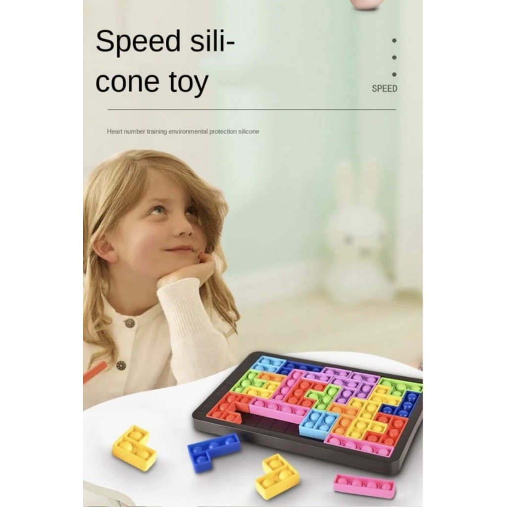 Jual Pop It Tetris Puzzle Building Blo Blok Edukasi Fidget Toys Squishy ...