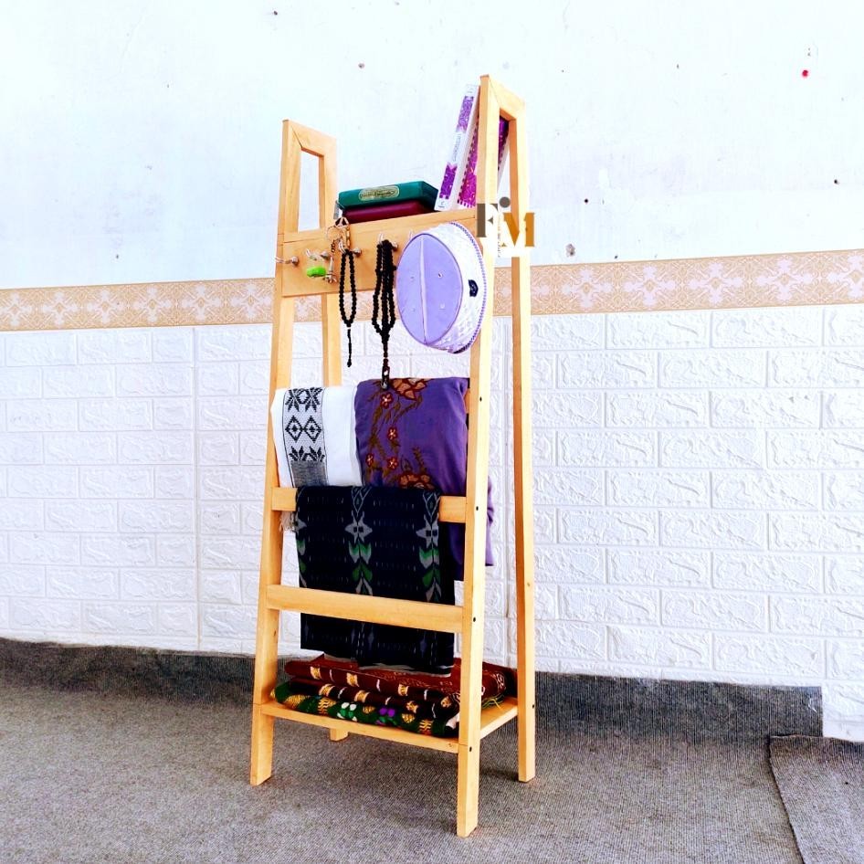 Jual rak sajadah dan mukena alquran stand hanger aesthetic tempat ...