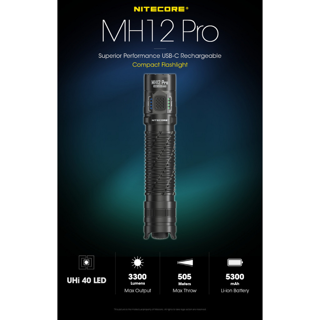 Jual NITECORE Senter LED Flashlight Tactical NiteLab UHi 40 3300lm ...