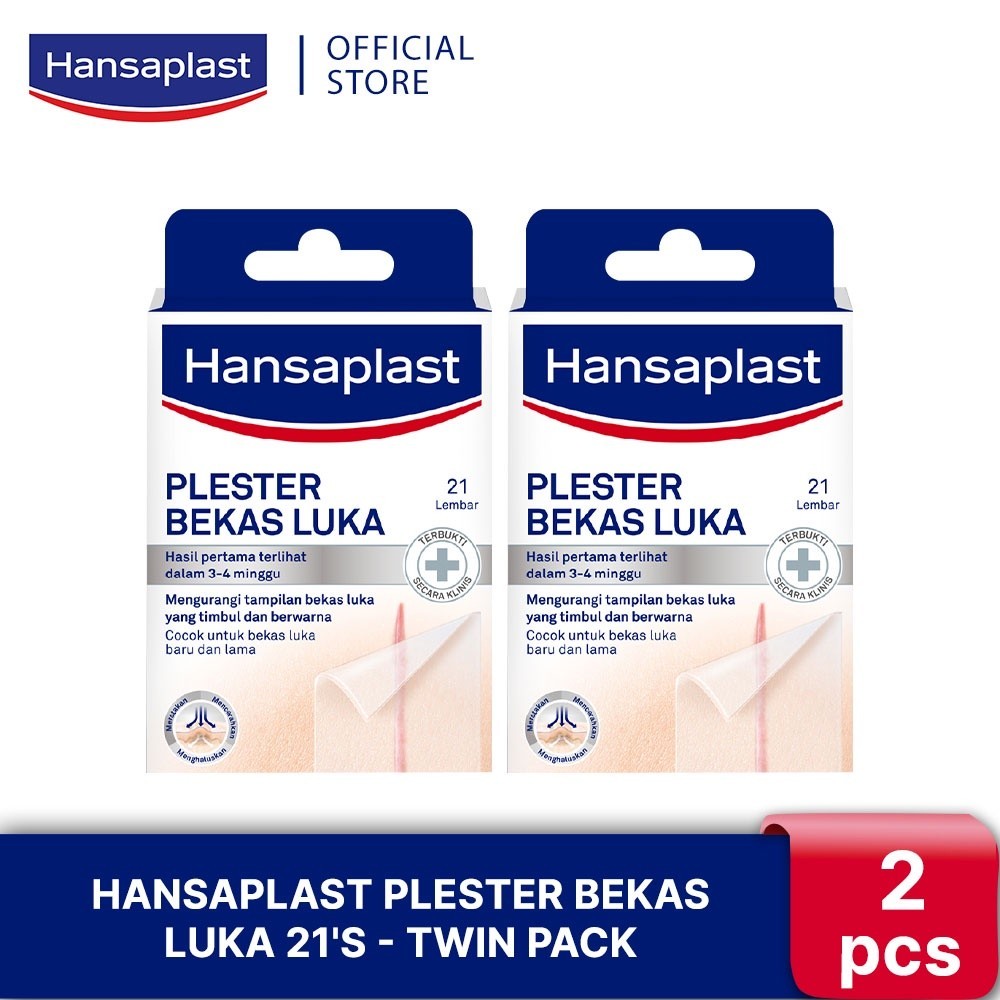 Jual HANSAPLAST Plester Bekas Luka isi 21 P3K Plester Bening - Twin ...