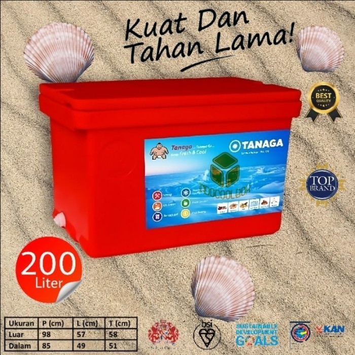 Jual Cooler Box Tanaga 200 Liter Termos Es Kotak Tempat Es Batu Daging ...
