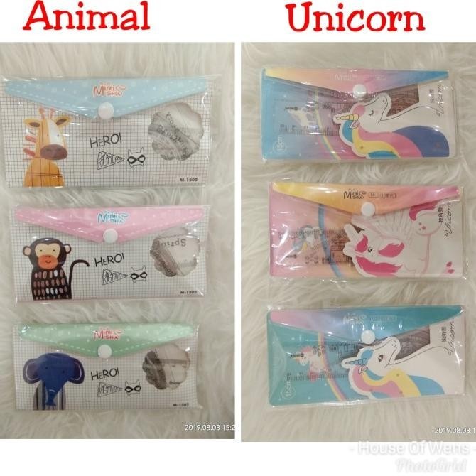 Jual Penggaris Set Unicorn - Penggaris Set Animal - Ruler Set (15 Cm ...