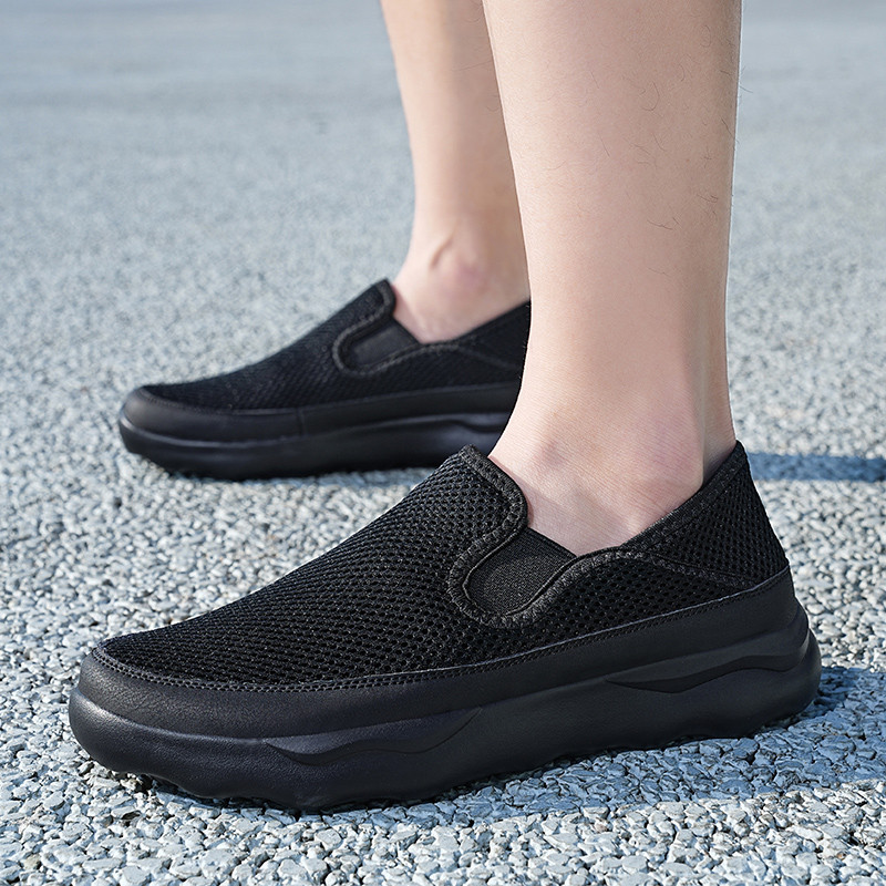Jual Sepatu slip on pria sepatu kasual sepatu mesh sepatu olahraga pria ...