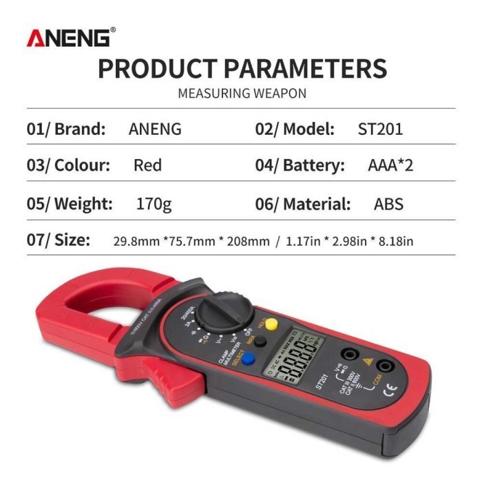 Jual Alat Pengukur Dc Ac Digital Clamp Multimeter/Tang Amper /Ampere ...