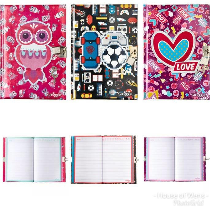 Jual Smiggle A5 Chirpy Lockable Notebook - Diary Smiggle Original ...
