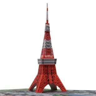 Jual diy papercraft lembar pola kartu greeting send menara tokyo ...