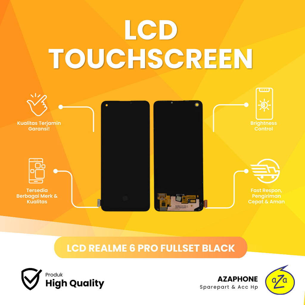 Jual Lcd Oppo Realme 6 Pro Black Fullset + Touchscreen | Shopee Indonesia