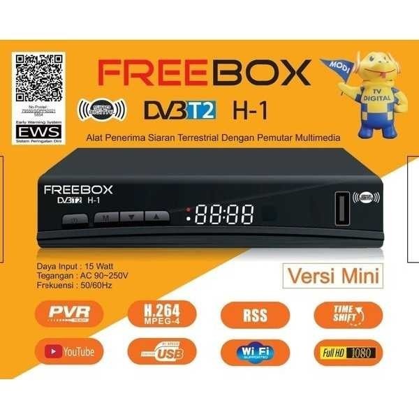 Jual Freebox H-1 Receiver TV Digital Set Top Box Full HD DVB-T2 STB ...