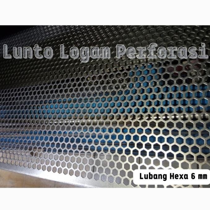 Jual Plat Lubang Hexagonal Besi 0.8 Mm 100 X 200 Cm Lubang 6 Mm ...