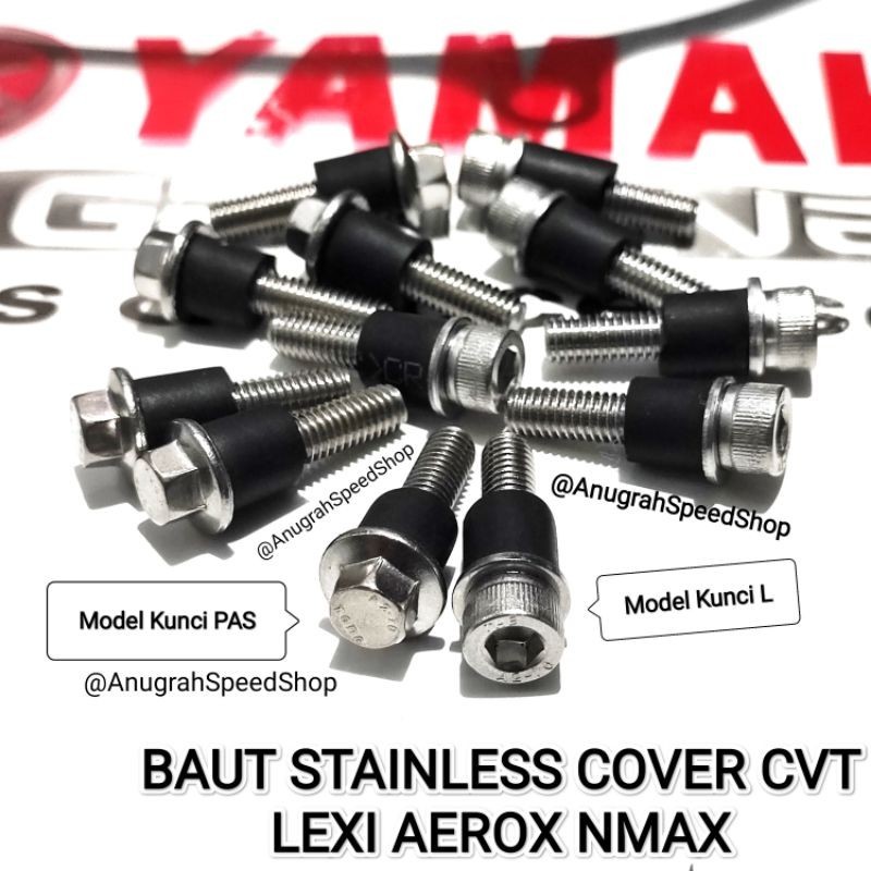 Jual [PROMO] BAUT COVER CVT STAINLESS CVT AEROX NMAX LEXI XMAX BAUT ...