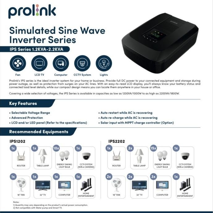 Jual PROLINK INVERTER IPS2202 2400VA Murah | Shopee Indonesia