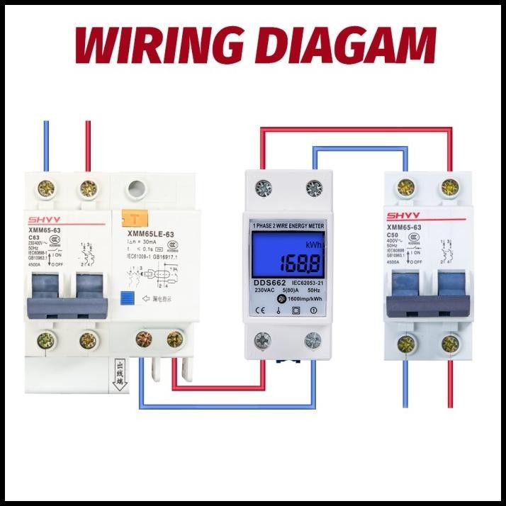 Jual DISKON METERAN LISTRIK DIGITAL DIN RAIL KWH METER SINGLE PHASE ...