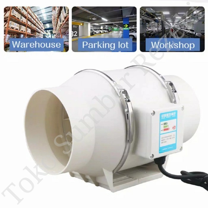 Jual HF100 35W Inline Duct Fan Hydroponic Extractor Vent Exhaust Jet ...