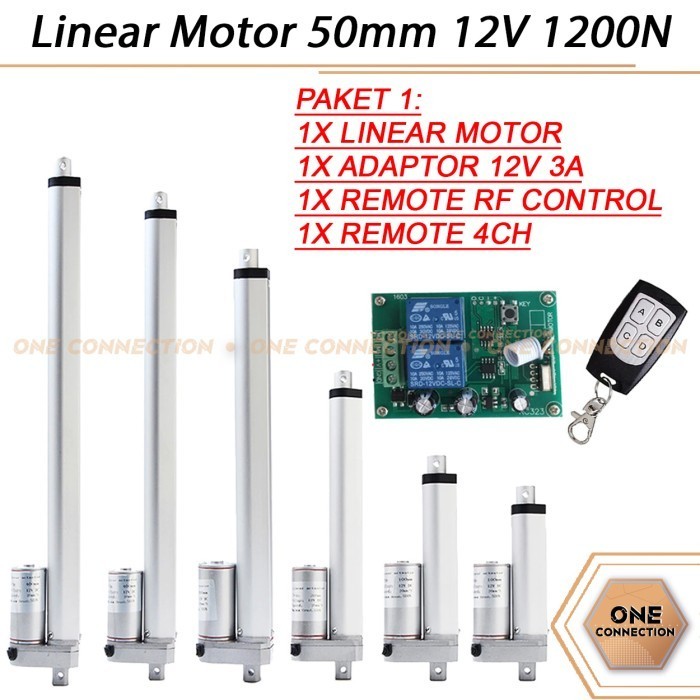 Jual Linear Motor 50mm 12V DC 5mms 1200N 120KG Linear Tubular Actuator | Shopee Indonesia