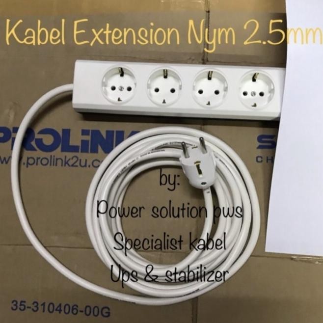 Jual Kabel Listrik Extension Tambahan Stop Kontak kabel 2.5mm 4 Lubang ...