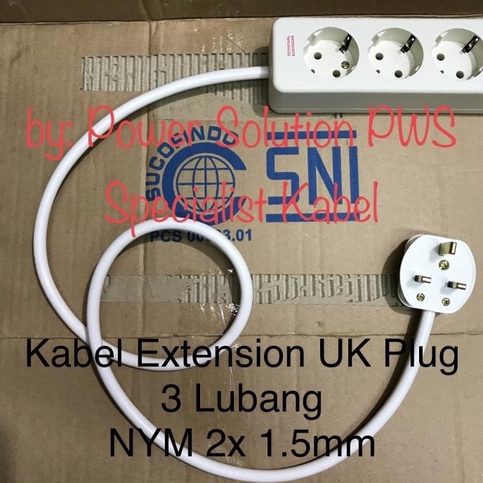 Jual Kabel Extension UK Plug 3 Lubang Stabilizer Ups Prolink 2000va ...