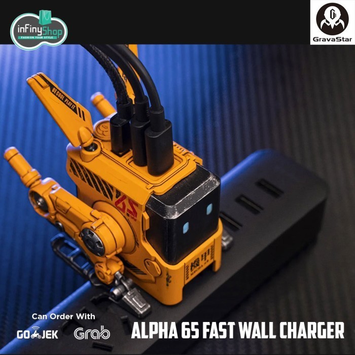 Jual GRAVASTAR ALPHA 65 FAST CHARGER (GaN 65W) (A65) | Shopee Indonesia