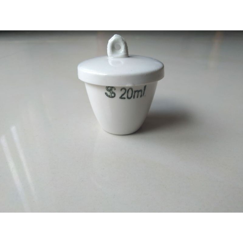 Jual cawan krusibel krus crucible porcelain porselen porselin 20ml 20cc ...