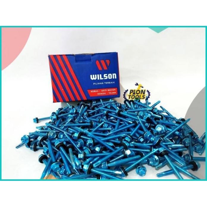Jual WILSON SDS 12x50 PUTIH+Karet Baut Baja Ringan Drilling Sekrup ...