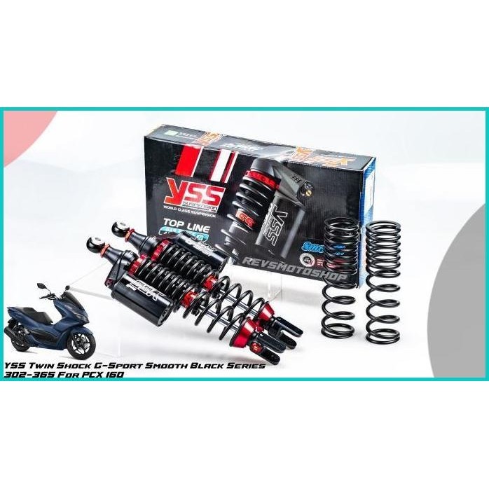 Jual SHOCK YSS Twin Shock G-Sport Smooth Black Series For HONDA PCX 160 13m | Shopee Indonesia