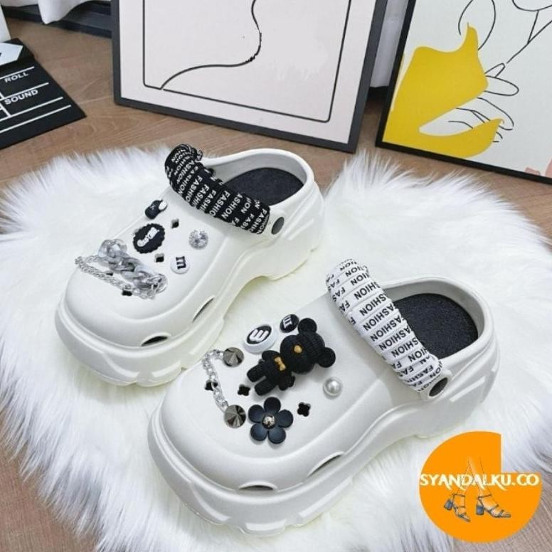Jual 5.5 Sandal Korean Style Baim Girls Jibbitz Viral Import EVA RUBBER ...