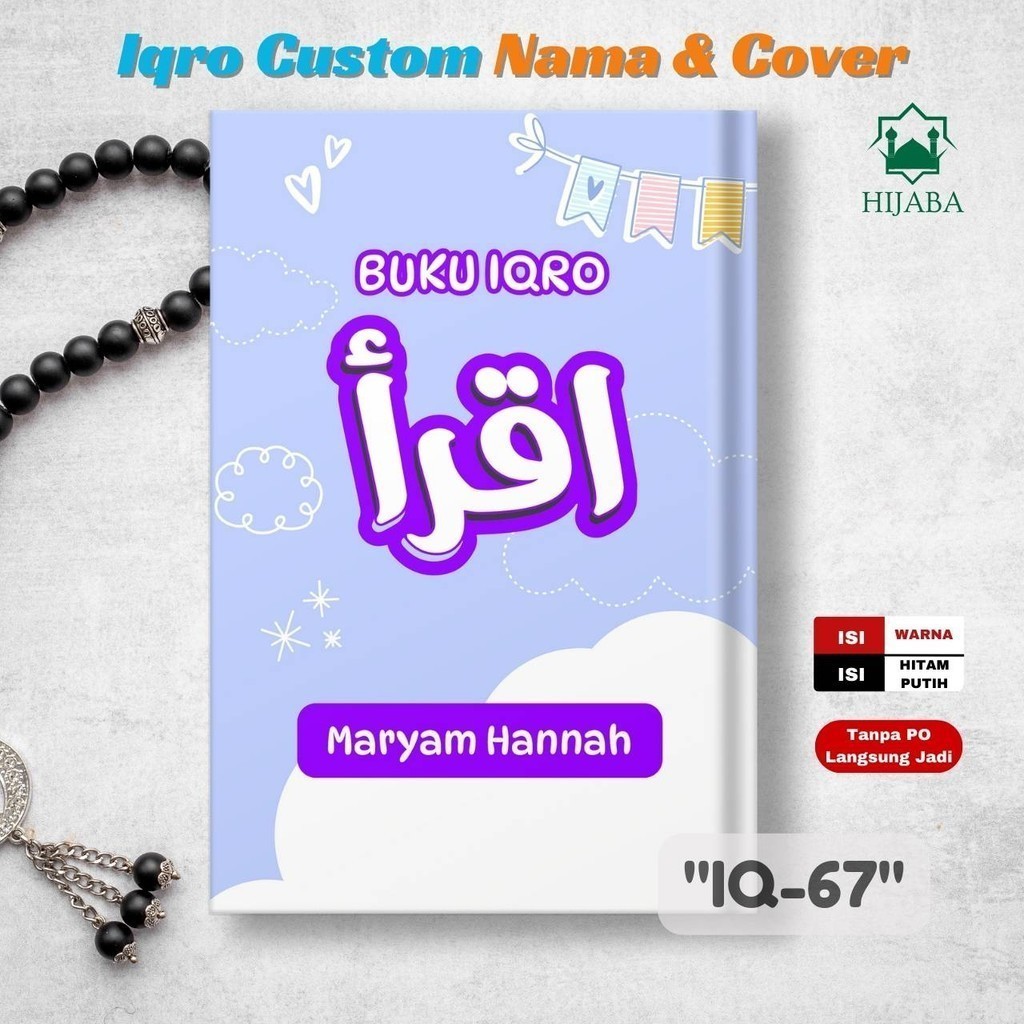 Jual Iqra Anak Berwarna Nama Di Foto Desain Tajwid Dan Cara Cepat Iqro ...