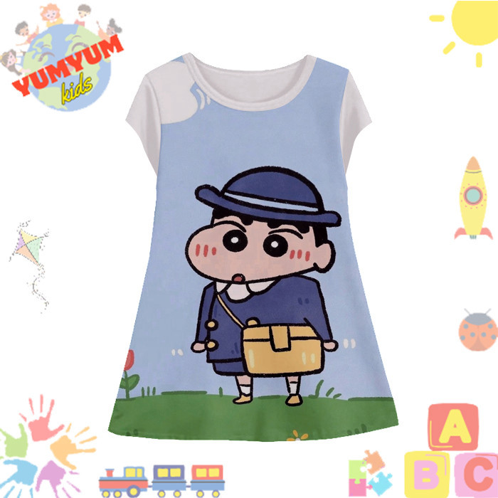Jual Dress Anak Perempuan Crayon Shinchan v5 Tunik Anak Wanita Film ...