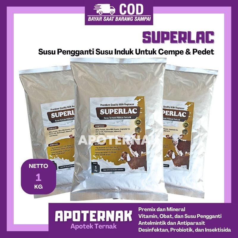 Jual SUSU SUPERLAC 1KG - susu Hewan Ternak Tambahan Untuk Anak Kambing ...