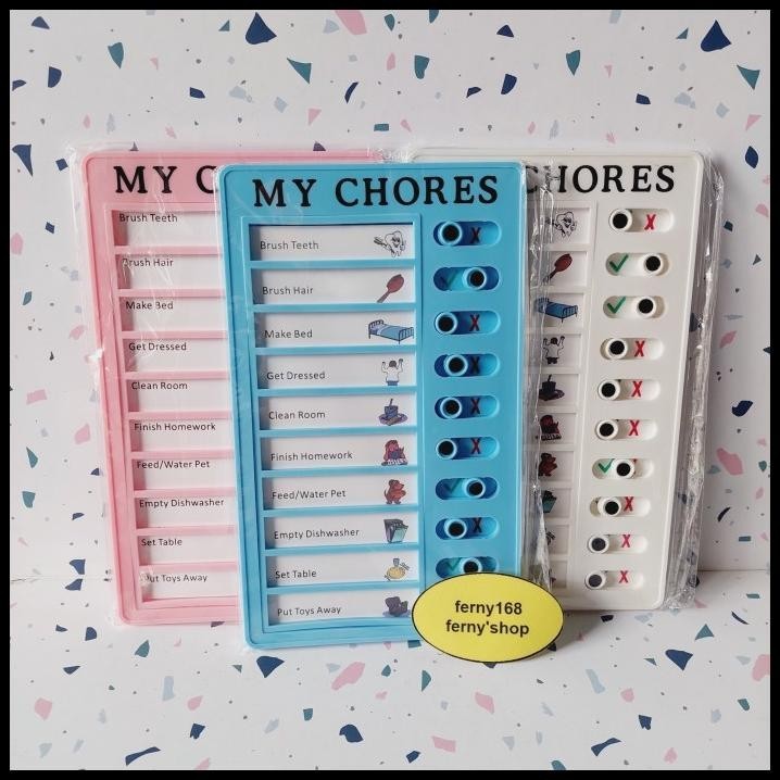 Jual HOT DEAL MY CHORES CHECKLIST PAPAN TO DO LIST TIME TABLE ...