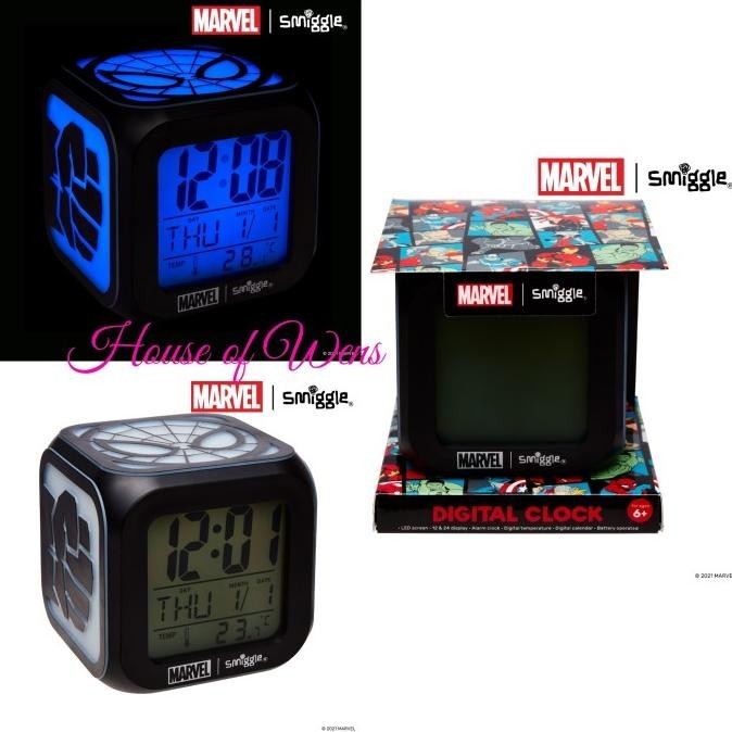 Jual Smiggle Marvel Digital Clock Original - Jam Meja Digital Smiggle ...