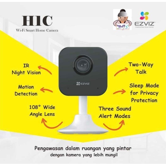 Jual Hikvision Ezviz C1Hc Smart Wifi Cctv Ip Camera Hd 1080P Wide Angle ...