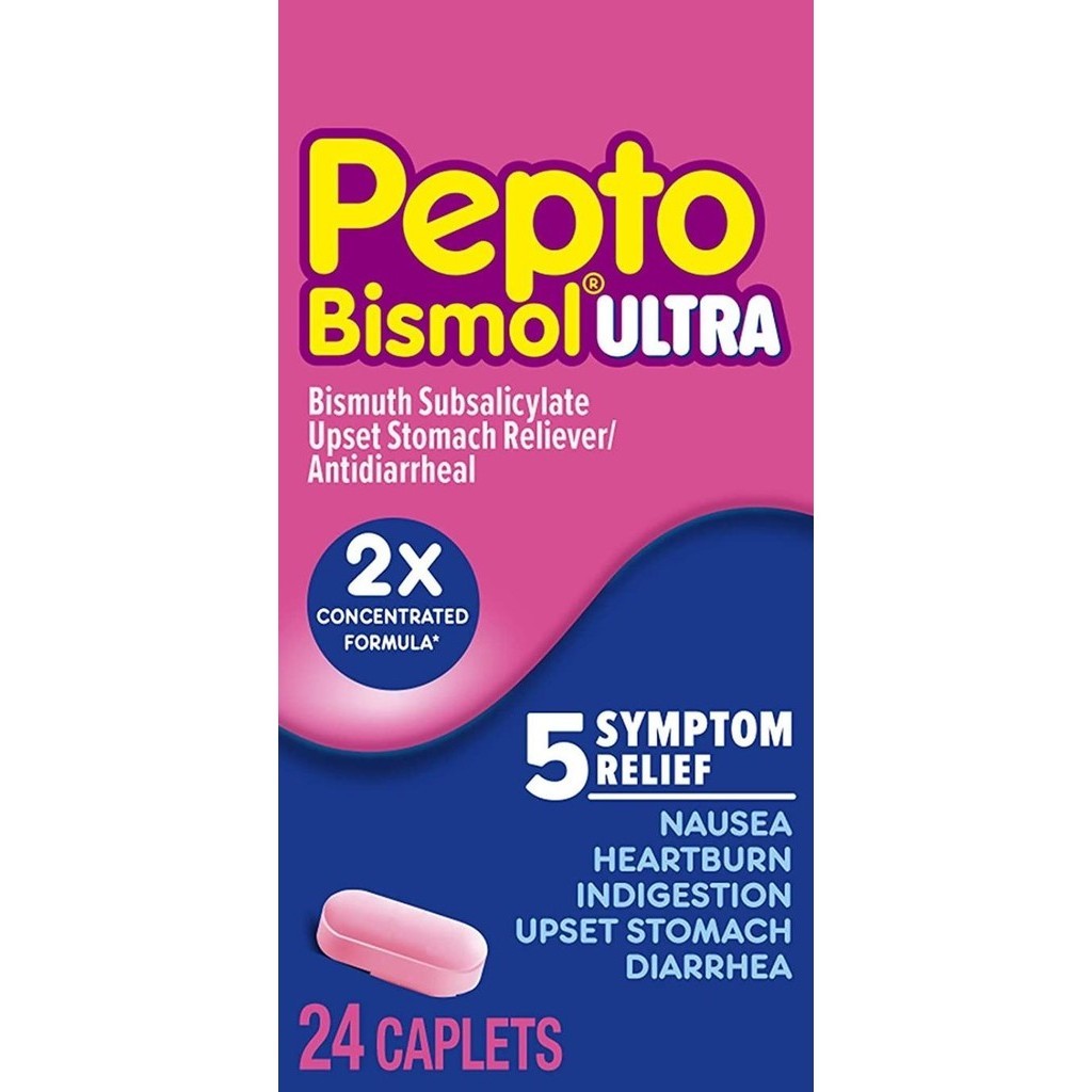 Jual Pepto Bismol Ultra Caplets 2X Concentrated Formula Upset Stomach ...