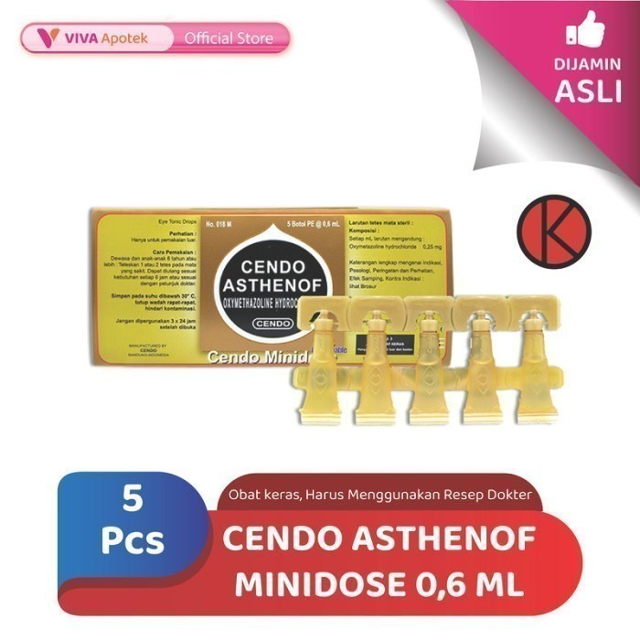 Jual Cendo Asthenof Minidose 0,6 ml / Radang Mata / Mata Merah (5 Pcs ...