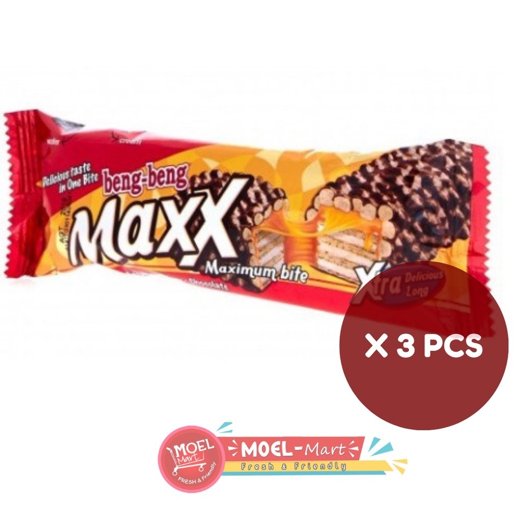 Jual BENG-BENG Maxx Wafer Chocolate 3pcs x 32gr | Shopee Indonesia