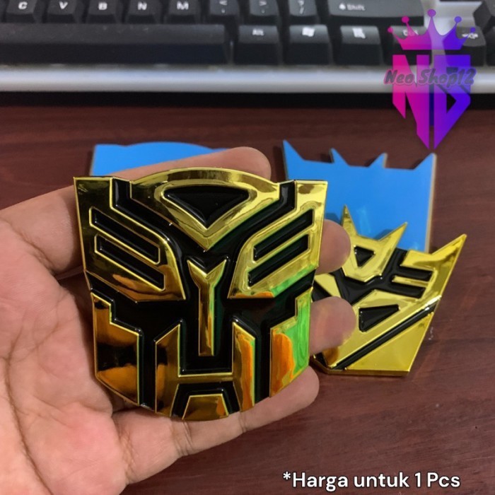 Jual Emblem Logo Transformers Autobooth Deception 3D Untuk Motor ...