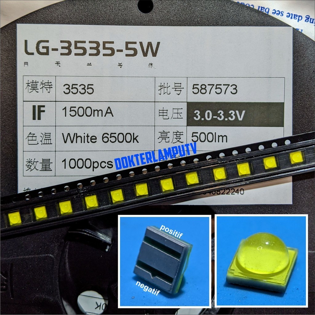 Jual LED CREE LG 3535 3V 5W ORIGINAL TEMBAGA GRADE A UNTUK KEPERLUAN ...