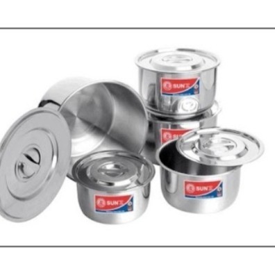 Jual Indian Pan Stainless Sun 14Cm(1,2L) /18Cm 2,5L) / 22Cm(4,5Kg) | Shopee Indonesia