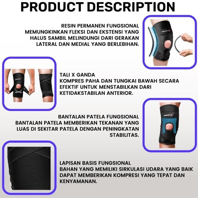 Jual Zamst Knee Brace Support Zk Protect Japan Original | Shopee Indonesia