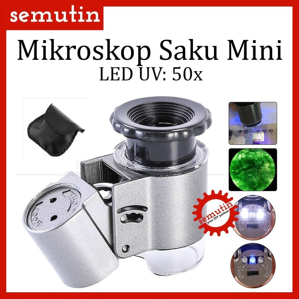 Jual Mikroskop Saku Mini LED UV 50x AG84 / Microscope Pocket Lab ...