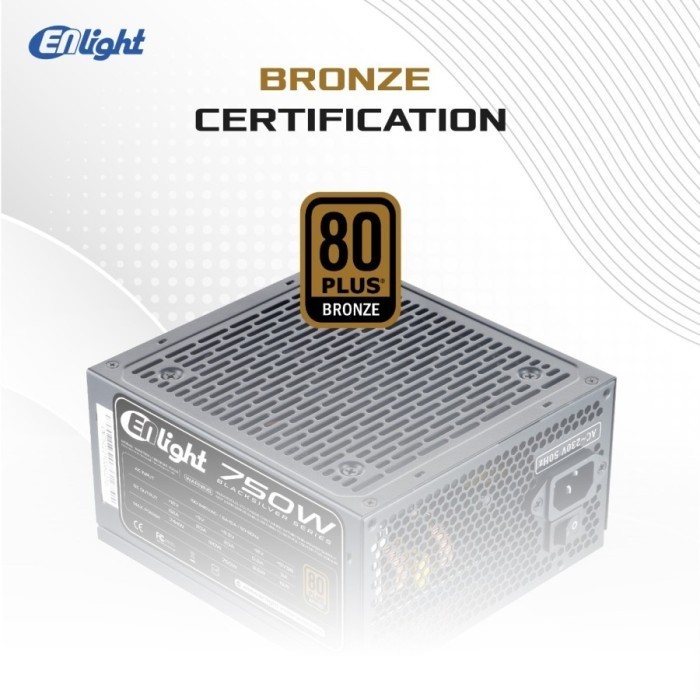 Jual Power Supply Enlight 750Watt Black Silver 80+ Bronze - Psu 750 ...