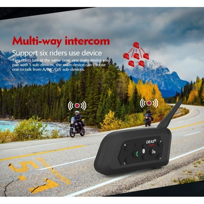 Jual Ejeas V6 Pro Intercom Helm 6 Riders Bluetooth Headset Helmet Alt ...